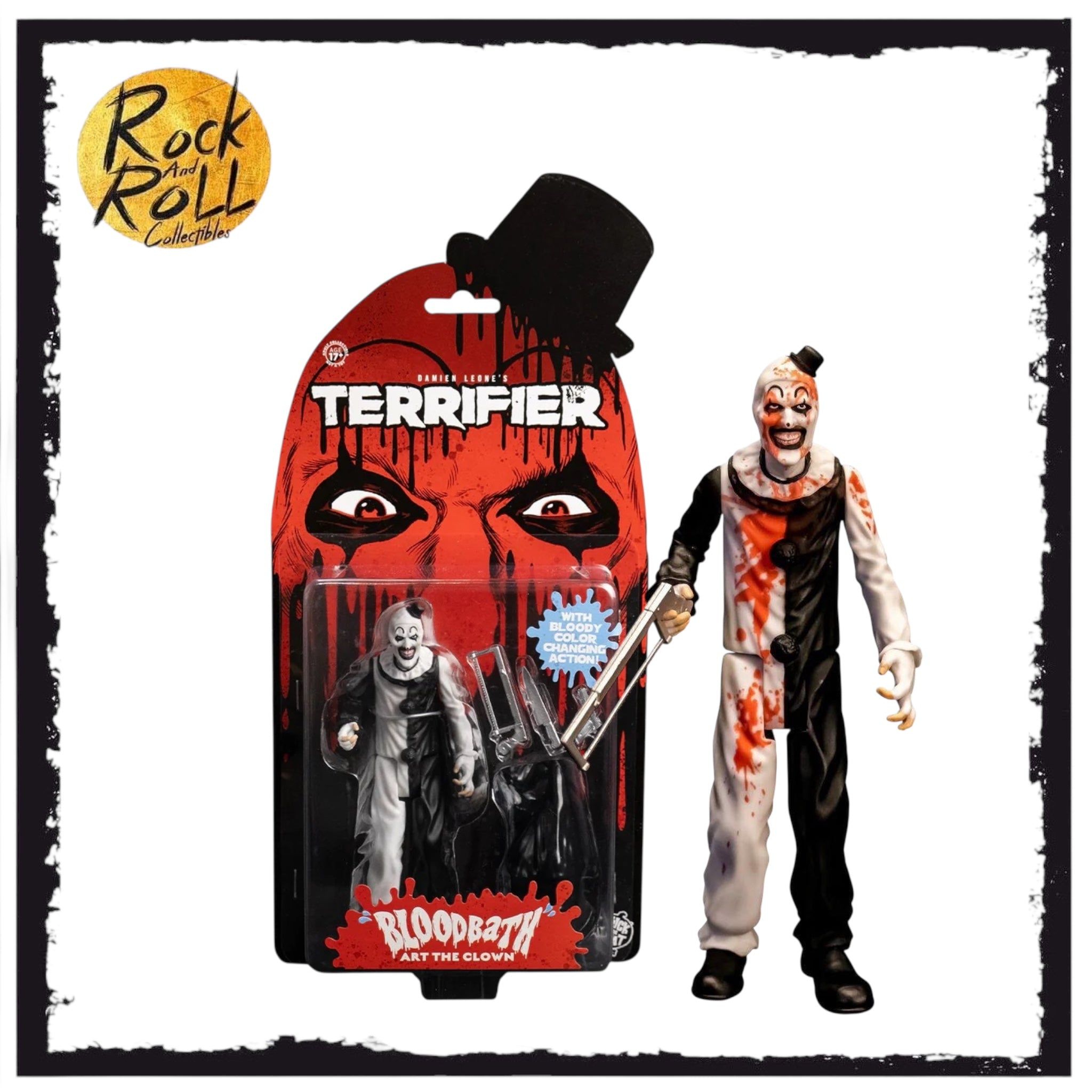 Trick or Treat Studios - Terrifier Art the Clown "Blood Bath" 5" Actio ...