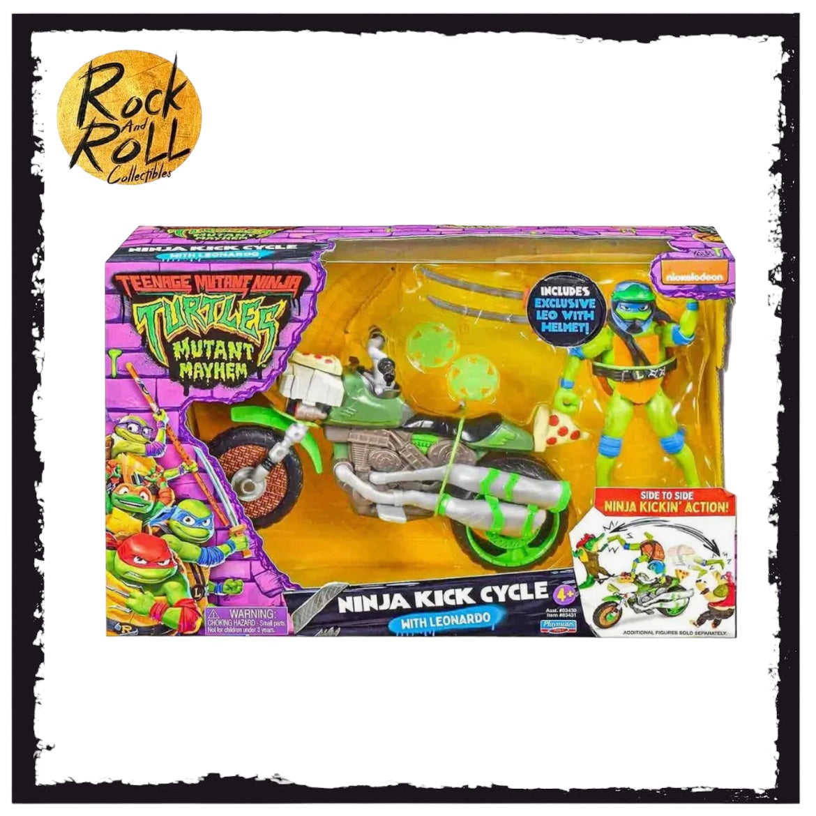 TMNT Ninja Kick Cycle With Leonardo – rock and roll collectibles