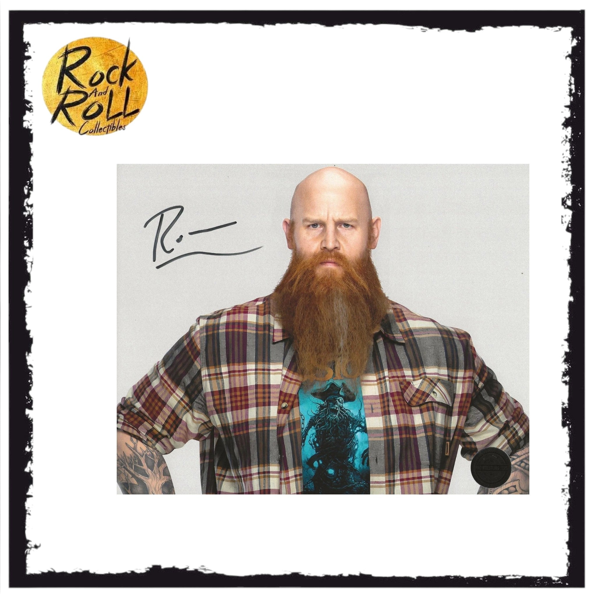 Erick Rowan Signed 8x10 Pro Wrestling Crate – rock and roll collectibles